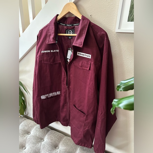 Primitive | Jackets & Coats | Primitive X Demon Slayer Tanjiro Maroon ...